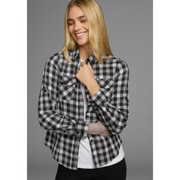 Arizona Karobluse L&auml;ssiger-Holzf&auml;ller-Look schwarz-wei&szlig; 42 42 Karohemd von Arizona
