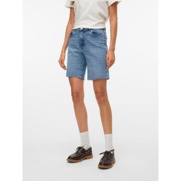 Véro Moda VERO MODA Jeansshorts »VMCLEO HR LONG DNM SHORTS MIX NOOS« Light Blue Denim Detail:VI3414 M (38) - N-Gr N-Gr M (38) Denim Shorts von Vero Moda