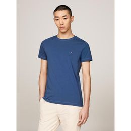 Tommy Hilfiger T-Shirt »STRETCH SLIM FIT TEE« mit Rundhalsausschnitt aegean sea L L Slim Fit Passform für eine schmeichelnde Silhouette