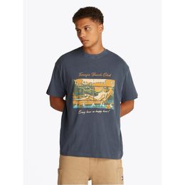 Tommy Jeans Herren T-Shirt &raquo;TJM RLX BEACH CLUB GRAPHIC TEE&laquo; blau L