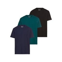 MAN'S WORLD MAN'S WORLD T-Shirt »neue Farben!« 3er-Pack, Kurzarm, unifarben, Rundhals, aus Baumwolle dk-grün-blau-schwarz 48/50 (M) 48/50 (M) Kurzarm und...