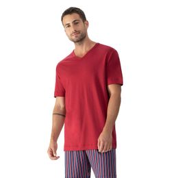 Mey V-Shirt »Solid Night« T-Shirt aus Interlock-Jersey true red L L V-Ausschnitt