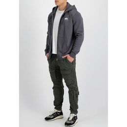 Alpha Industries Kapuzensweatshirt »Basic Zip Hoody SL« vintage grey 4XL 4XL Legerer Hoodie von Alpha