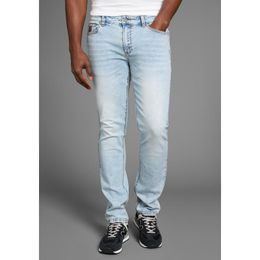 Bruno Banani Straight-Jeans »Hutch« gerade Beinform, teilweise mit modischen Destroyed-Effekten atlantic blu 32 - Länge 32 Länge 32 32 Gerade...