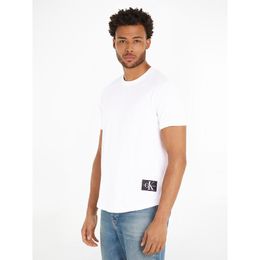 Calvin Klein Jeans T-Shirt »BADGE TURN UP SLEEVE« mit Logopatch weiß S S T-Shirt von Calvin Klein Jeans