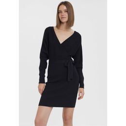 Véro Moda VERO MODA Strickkleid »VMHOLLYREM LS V-NECK DRESS GA NOOS« black M - N-Gr N-Gr M Praktisches Bindeband für eine individuelle Passform und...