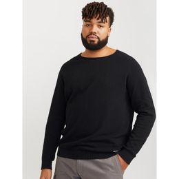 Jack & Jones PlusSize Jack & Jones Plussize Herren Jack & Jones PlusSize Rundhalspullover &raquo;JJEHILL KNIT CREW NECK NOOS PLS&laquo; mit Rundhalsausschnitt schwarz 5XL