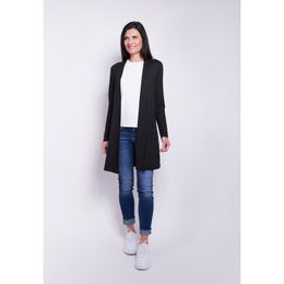 Seidel Moden Damen Cardigan ohne Verschluss und aus Viskose MADE IN GERMANY schwarz 34