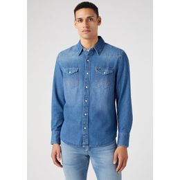 Wrangler Jeanshemd &raquo;27 MW&laquo; icon mid stone S - N-Gr N-Gr S Jeanshemd von Wrangler