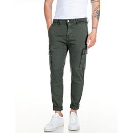 Replay Cargohose »JAAN« Hyperflex Military Green 34 - Länge 34 Länge 34 34 Slim Cargo von Replay