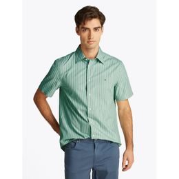 Tommy Hilfiger Kurzarmhemd &raquo;FLEX POPLIN RETRO STP SS SHIRT&laquo; Fort Green / Stripe XL - N-Gr N-Gr XL Kurzarmhemd von Tommy Hilfiger Menswear