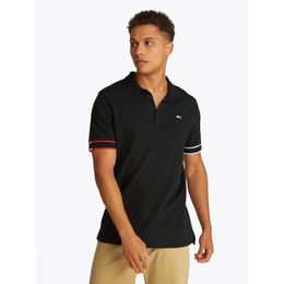 Tommy Jeans Poloshirt »TJM SLIM FLAG CUFF POLO EXT« Black XL XL Poloshirt von Tommy Jeans