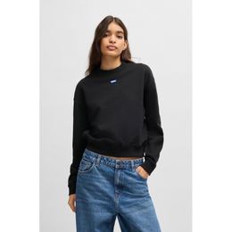 HUGO BLUE Sweatshirt »Delessa« mit Logoaufnäher Black 001 S S Klassisches Sweatshirt mit Rundhalsausschnitt für einen zeitlosen Look