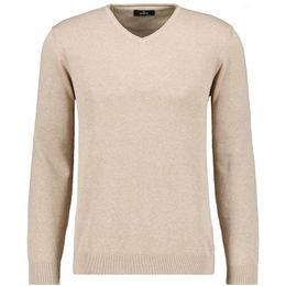 Ragman V-Ausschnitt-Pullover Sand Melange-869 52 52 Strickpullover