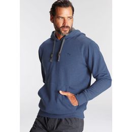 MAN'S WORLD Man's World Herren Kapuzensweatshirt, lange &Auml;rmel, lockere Passform, unifarben, mit Kapuze blau 5XL (72/74)