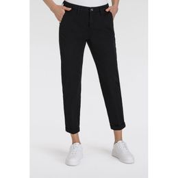 MAC Chinohose »CHINO turn up« mit dezentem Glanz, elegant und sportiv zugleich black PPT 42 - N-Gr N-Gr 42 Chinohose in dezentem, edlem Glanz von MAC