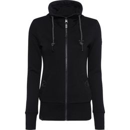 Ragwear Sweatjacke »RYLIE ZIP O« Jacke mit extra breiten Bündchen 1010 BLACK 3XL 3XL Vegan, von PETA verifizierte Sweatjacke von Ragwear