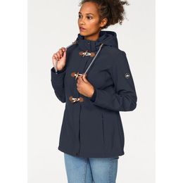 Polarino Softshelljacke mit Kapuze für Übergangszeiten, atmungsaktiv, winddicht, wasserabweisend marine 52 52 Softshelljacke: ideal für...