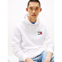 Tommy Jeans Sweatshirt »TJM REG ESSENTIAL FLAG HOOD EXT« mit bedruckten Markenlogo auf Brusthöhe White L L Sweatshirt von Tommy Jeans
