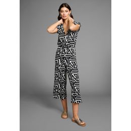 Laura Scott Jumpsuit mit V-Ausschnitt schwarz-gemustert 44 - N-Gr N-Gr 44 Overall von Laura Scott