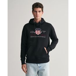 Gant Hoodie »REG ARCHIVE SHIELD HOODIE« mit modischer Logostickerei auf der Brust BLACK S S von Gant