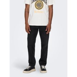 Only & Sons ONLY & SONS Regular-fit-Jeans »ONSEDGE STRAIGHT BROMO 0017 DOT DNM NOOS« Black denim 30 - Länge 32 Länge 32 30 Regular-fit-Jeans mit weiter...
