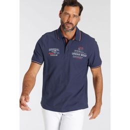 MAN'S WORLD MAN'S WORLD Poloshirt Kurzarm, mit coolem Print, Polokragen, aus Piqué-Stoff blau M (48/50) M (48/50) Kurzarm-Design und Polokragen bieten lässigen...