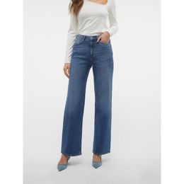 Véro Moda VERO MODA High-waist-Jeans »VMTESSA HR WIDE JEANS RA380 GA NOOS« Medium Blue Denim 30 - Länge 30 Länge 30 30 Weite Passform bietet optimalen...