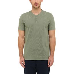 Mustang Kurzarmshirt »Herren Style Austin« khaki S S Regular-Fit-Shirt