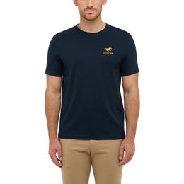 Mustang Kurzarmshirt »Herren Style Austin« navy M M Lässiger Schnitt