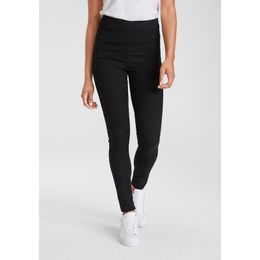 Arizona Damen Jeansjeggings extra-eng geschnittene Beinform, hohe Leibh&ouml;he schwarz 52, N-Gr