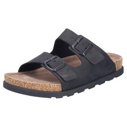 Rieker Pantolette Sommerschuh, Strandschuh, Hausschuh mit bequemem Fußbett schwarz 41 41 Pantolette mit zwei verstellbaren Schnallen