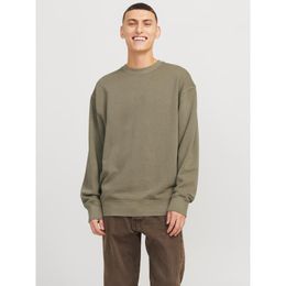 Jack & Jones JACK & JONES Sweatshirt &raquo;JJECHARGE FADED SWEAT CREW NECK NOOS&laquo;, mit Rippb&uuml;ndchen Silver Sage XXL XXL Basic Sweater von Jack & Jones