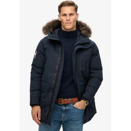 Superdry Parka »EVEREST FAUX FUR PARKA JACKET« mit Kapuze Eclipse Navy M M Moderne Pufferjacke von Superdry
