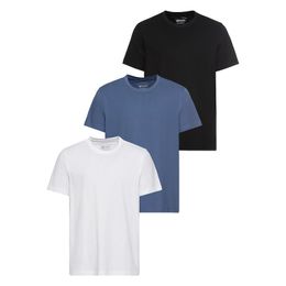 MAN'S WORLD MAN'S WORLD T-Shirt »neue Farben!« 3er-Pack, Kurzarm, unifarben, Rundhals, aus Baumwolle weiss-jeansblau-schwarz 48/50 (M) 48/50 (M) Kurzarm und...