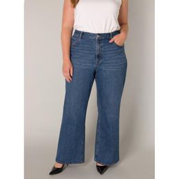 Base Level Curvy Weite Jeans in gro&szlig;en Gr&ouml;&szlig;en mid blue 58/60 - L&auml;nge 32 L&auml;nge 32 58/60 Weite Jeans von Base Level Curvy