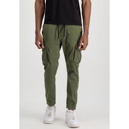 Alpha Industries Cargohose »Cotton Twill Jogger« dark olive XL - N-Gr N-Gr XL Gummiertes Label über der rechten Gesäßtasche