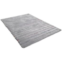 Tom Tailor HOME Hochflor-Teppich »Soft Hidden Stripes« rechteckig 35 mm Höhe super weich und flauschig, ideal im Wohnzimmer & Schlafzimmer grau...