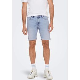 Only & Sons ONLY & SONS Jeansshorts »ONSPLY LIGHT BLUE 5189 SHORTS DNM NOOS« Light Blue Denim XXL - N-Gr N-Gr XXL Niedrige Leibhöhe für einen lässigen und...