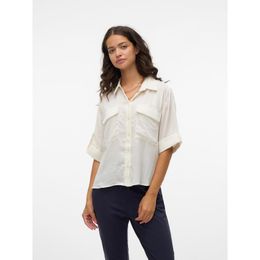 V&eacute;ro Moda Vero Moda Damen Kurzarmbluse &raquo;VMFABIANA 3/4 SHIRT VMA NOOS&laquo; beige S