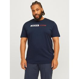 Jack & Jones PlusSize JACK & JONES PLUSSIZE T-Shirt &raquo;JJECORP LOGO TEE PLAY SS O-N NOOS PLS&laquo; Navy Blazer 6XL 6XL Kurzarm, ideal f&uuml;r Sommer und Freizeitaktivit&auml;ten