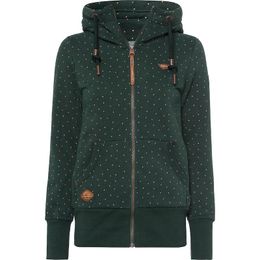 Ragwear Kapuzensweatjacke »NESKA DOTS MULTICOLOR ZIP O« Longsleeve Jacke im Multicolor-Allover-Dots-Print-Design green XL XL Vegan, von PETA...
