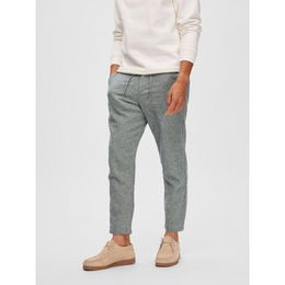 Selected Homme Chinohose »SLH172-SLIMTAPE BRODY LINEN PANT NOOS« mit Leinen Sky Captain Detail:MIXED W. OATMEAL XL - N-Gr N-Gr XL Moderne Hose von...