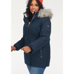Polarino Funktionsparka mit Kapuze Wasserabweisend, winddicht und atmungsaktiv marine-meliert 58 58 Warm wattierter Winterparka von Polarino