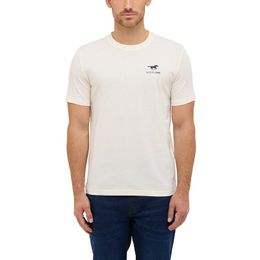 Mustang Kurzarmshirt »Herren Style Austin« offwhite L L Lässiger Schnitt