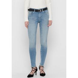 Only Ankle-Jeans »ONLBLUSH MID SK AK RAW REA1467« light blue denim XL (42) - Länge 32 Länge 32 XL (42) Skinny Fit Ankle-Jeans mit Mid Rise: modisch...