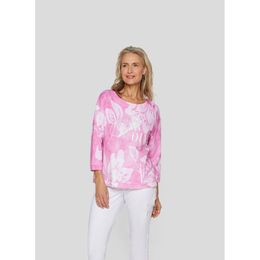 Rabe 3/4-Arm-Shirt mit floralen Muster und Letter-Print Mandelbl&uuml;te 46 46 Bedrucktes Shirt von Rabe MODEN