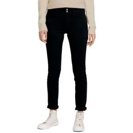 Tom Tailor Damen Tom Tailor Skinny-fit-Jeans &raquo;Alexa Skinny&laquo; mit Doppelknopf-Verschluss schwarz 27, L&auml;nge 32