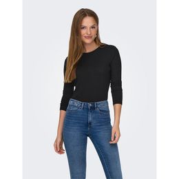 Jacqueline de Yong JDY Langarmshirt »SUMA WOOLBLEND L/S ONECK TOP JRS NOOS« Black S S Regular Fit Passform: bietet bequemen Sitz und Bewegungsfreiheit
