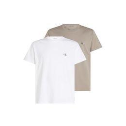 Calvin Klein Jeans T-Shirt »2 PACK MONOLOGO« Logodruck Rock Ridge/Bright White M M Doppelpack T-Shirts von Calvin Klein Jeans